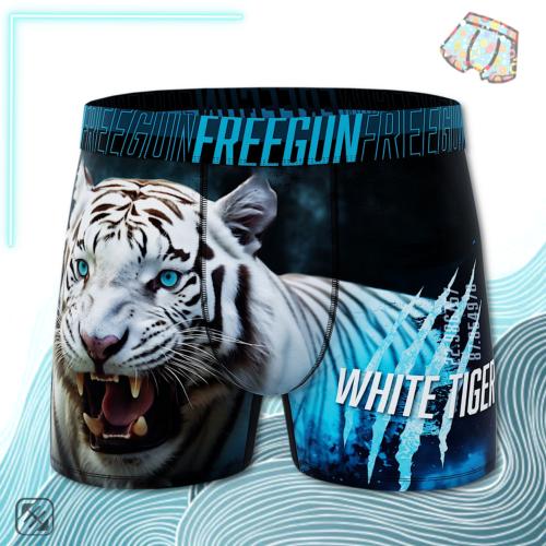 Boxer Fantaisie Freegun motif Tigre blanc