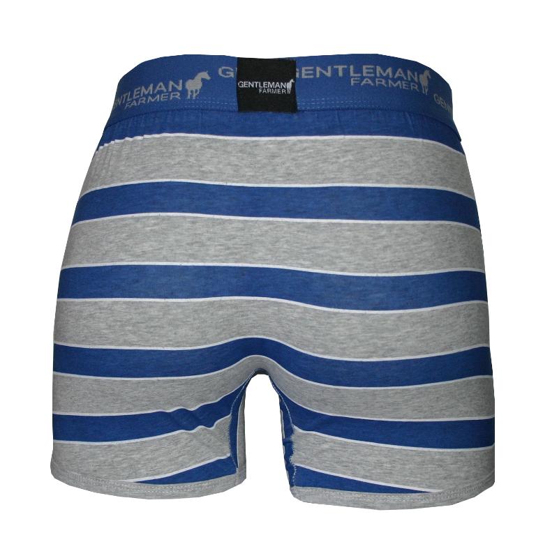 boxer homme sexy gentleman farmer bleu en coton