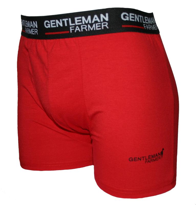 boxer homme coton gentleman farmer rouge