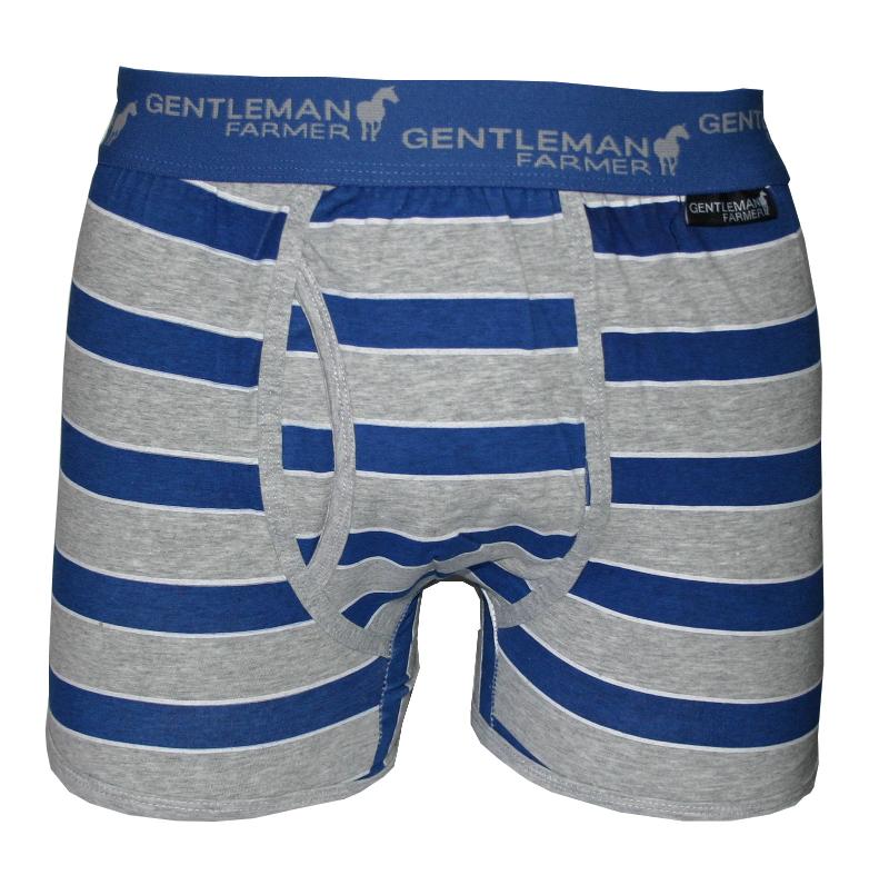 boxer homme sexy gentleman farmer bleu en coton